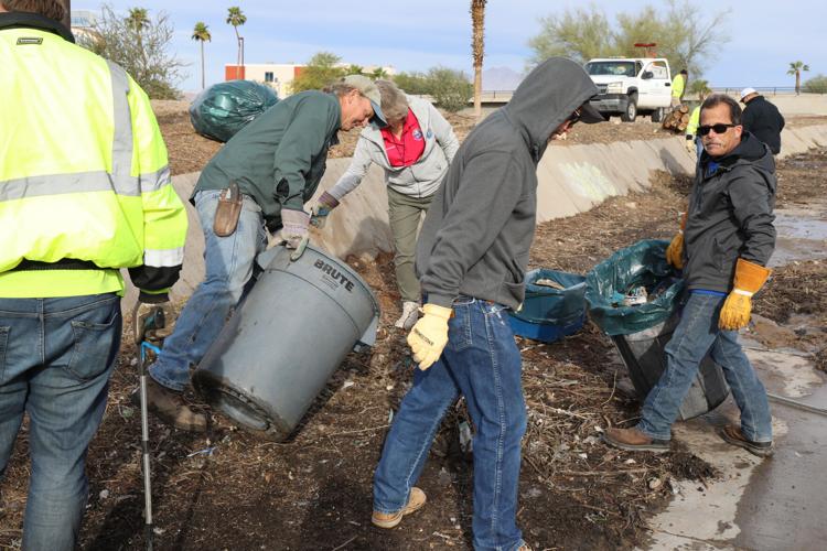 City staff, volunteers participate in cleanup near Walgreens in Havasu | Local News Stories ...
