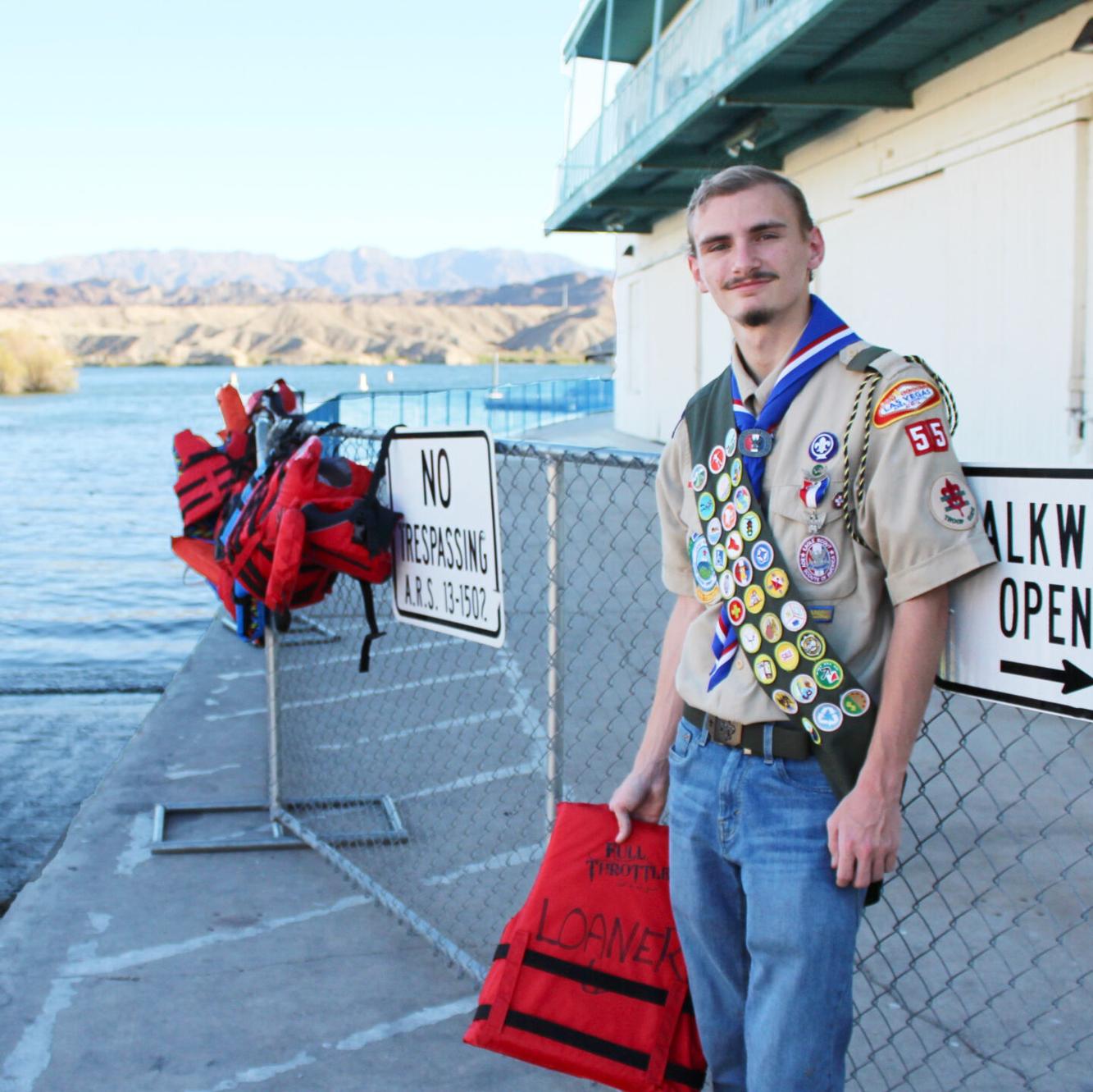 Eagle Scout creates loaner life jacket station for those without ...