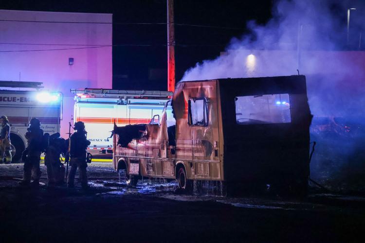 Photos: Vehicle fire extinguished near Bashas and Goodwill ...