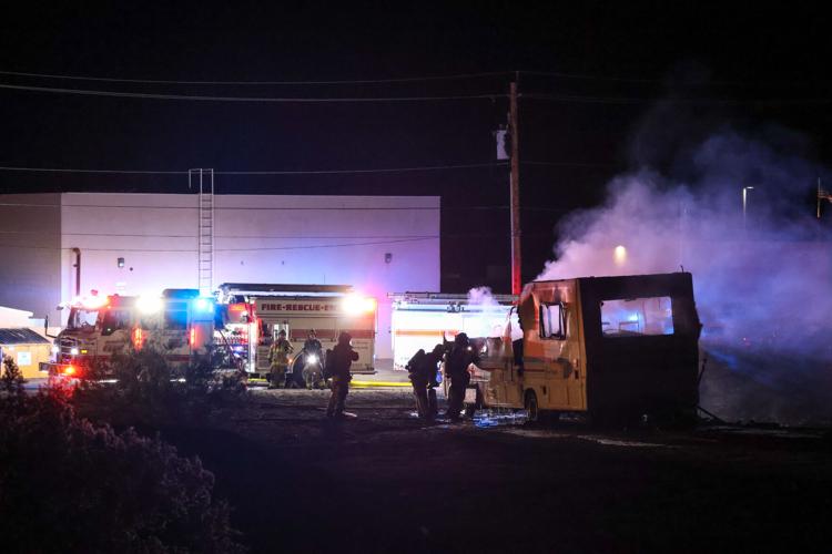 Photos: Vehicle fire extinguished near Bashas and Goodwill ...