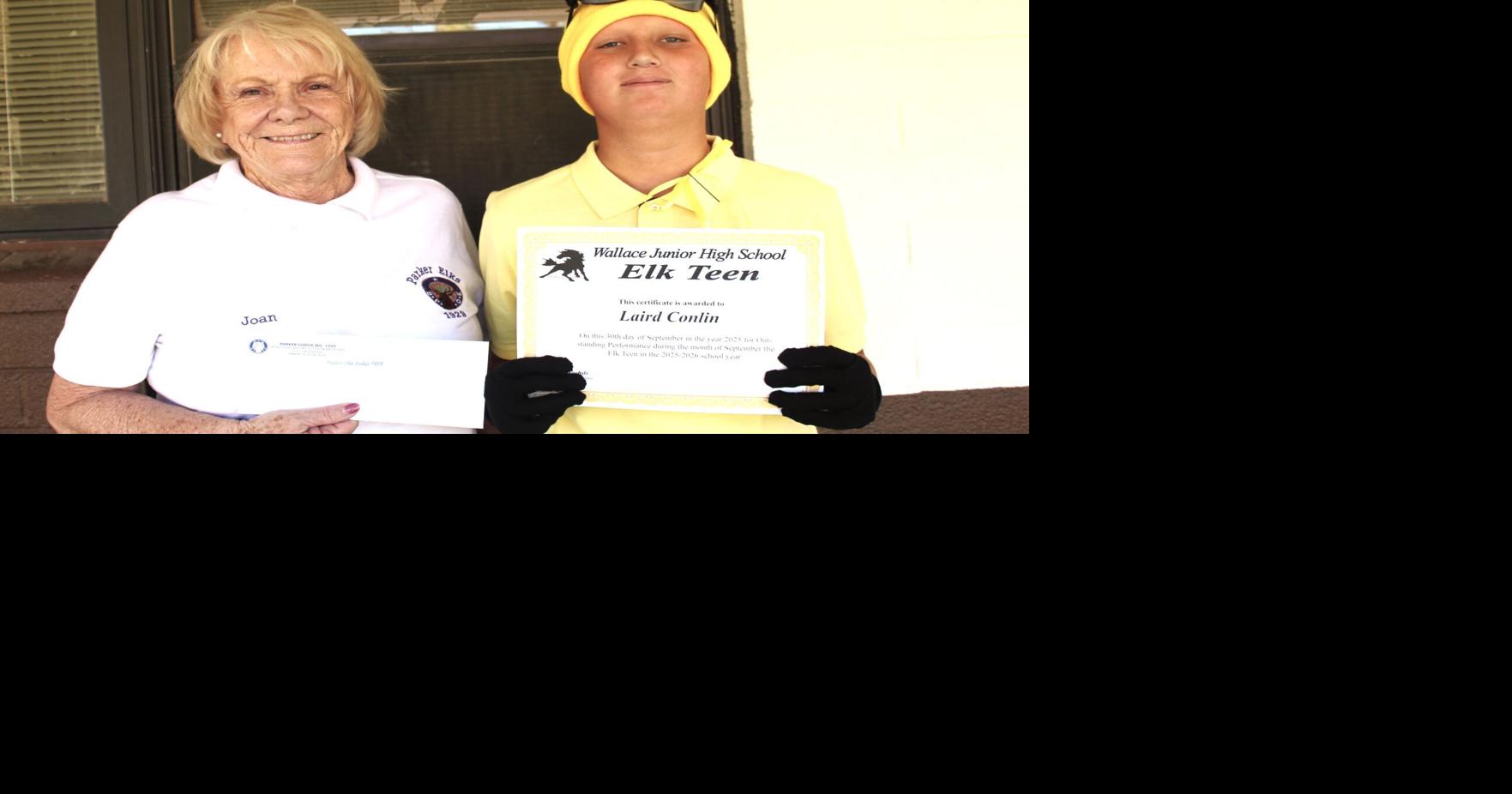 Parker Elks Wallace Junior High Teen of the Month | Parker News ...