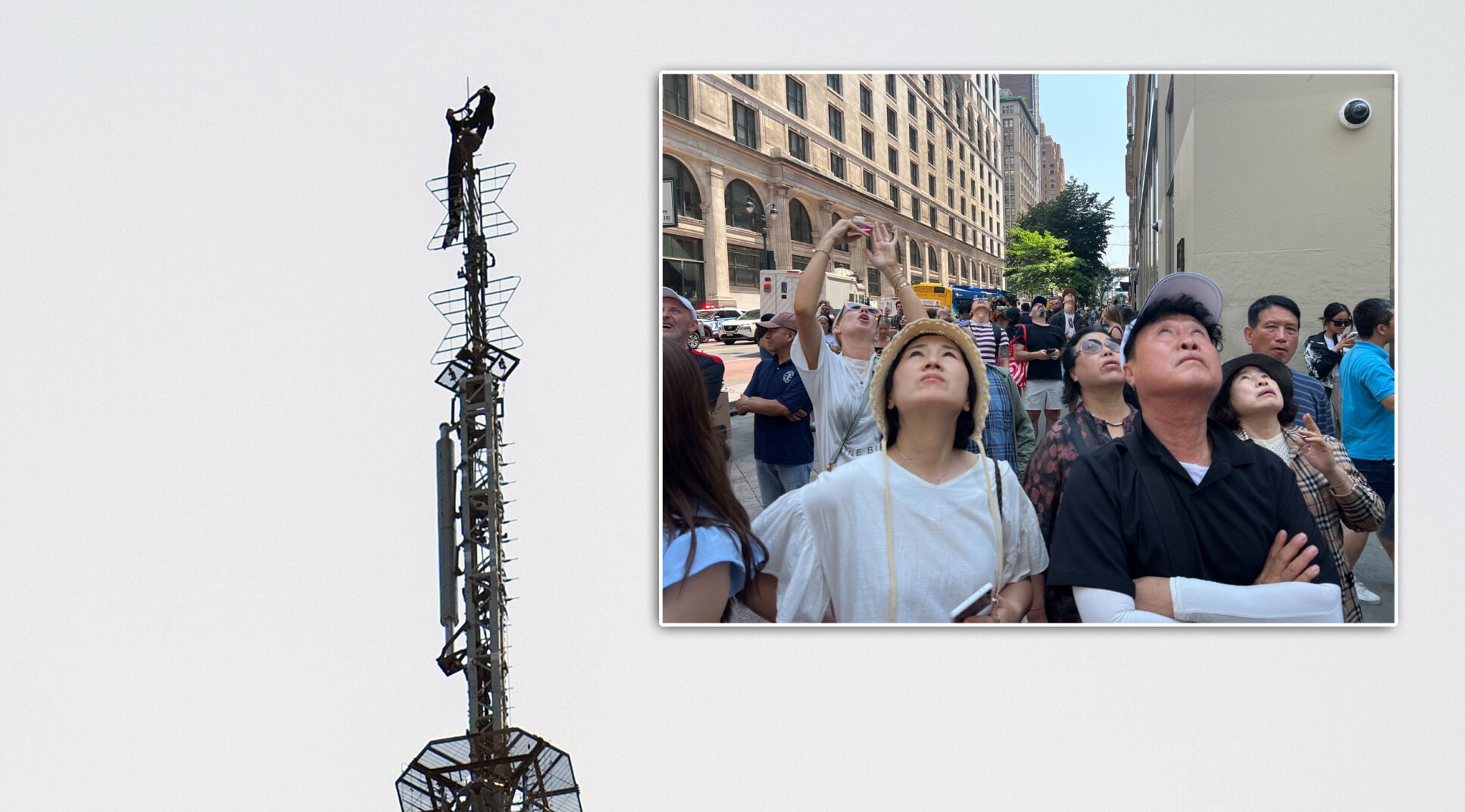 Daredevil couple climb spire atop Empire State Building in apparent ...