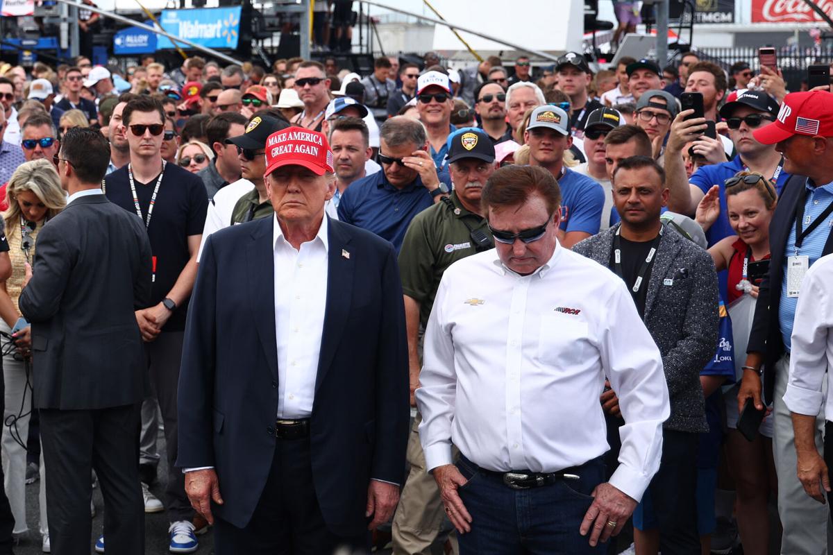 Crowd welcomes Donald Trump at Sunday’s NASCAR race at Charlotte Motor ...