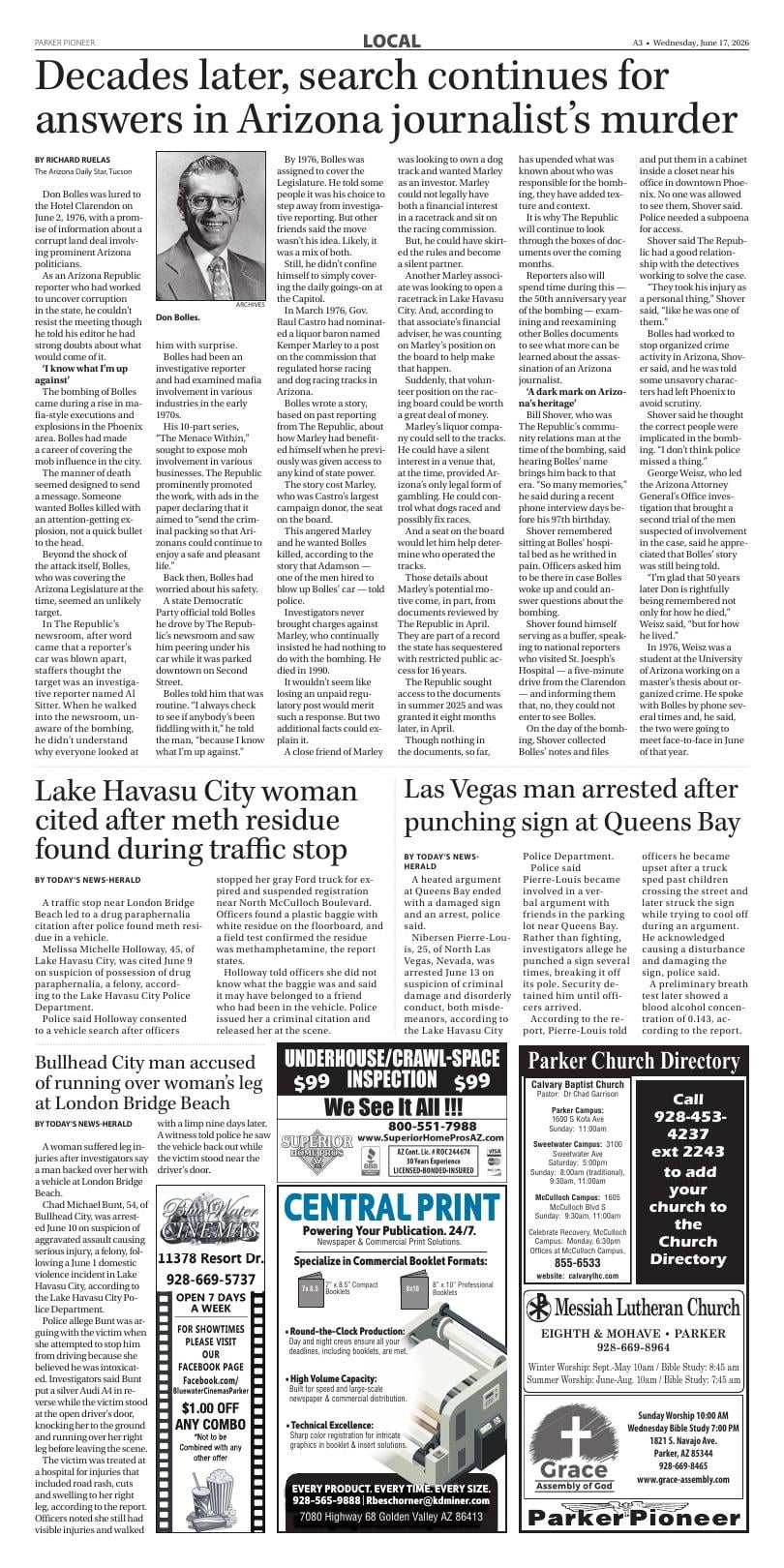 Page A3 | Parker Pioneer | havasunews.com