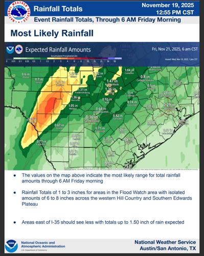 National Weather Service updates forecast, Kerr County should stay ...