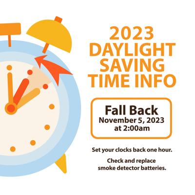 Fall Back: Daylight Savings Time begins Sunday | | hccommunityjournal.com