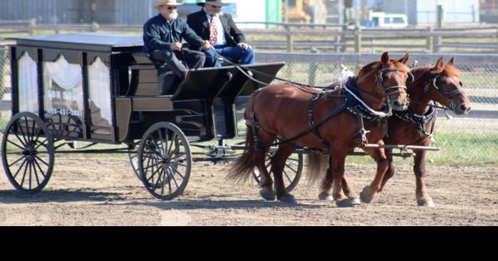 Historic hearse on parade