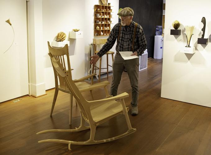 Spring Art Walk featured artist: Woodworker Tim Carney holding his last ...