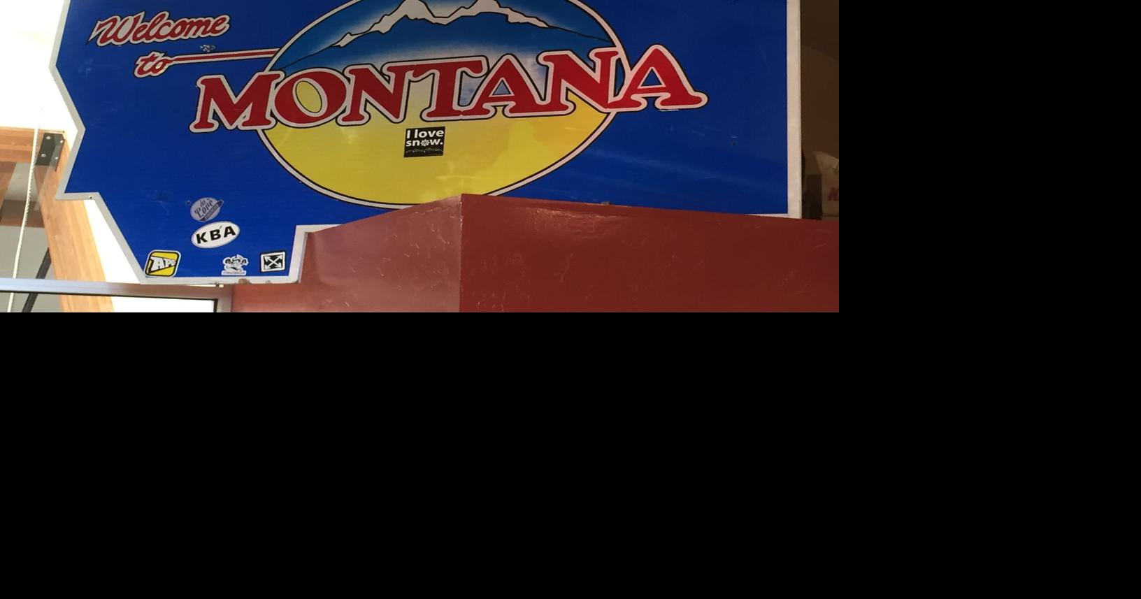 Land trust gets unique auction item: old 'Welcome to Montana' highway sign