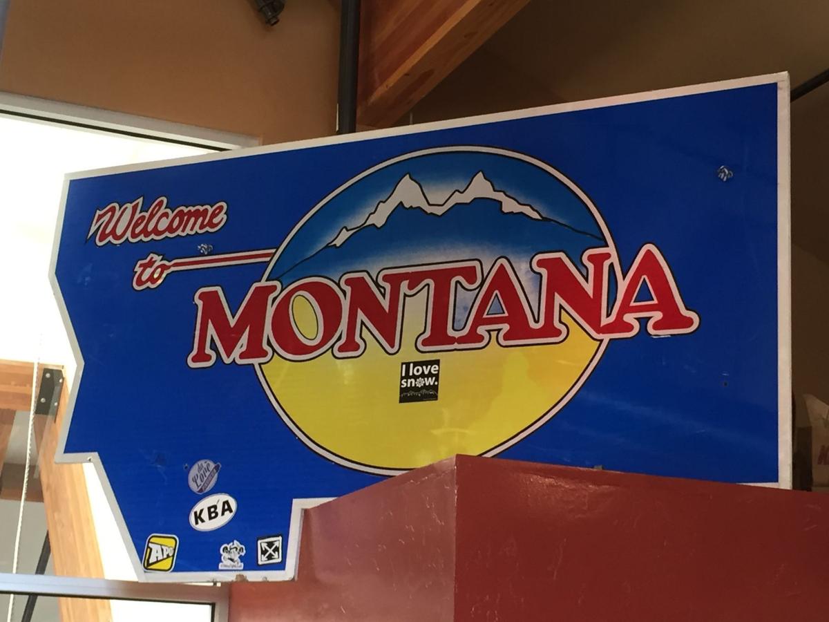 Land trust gets unique auction item: old 'Welcome to Montana' highway sign