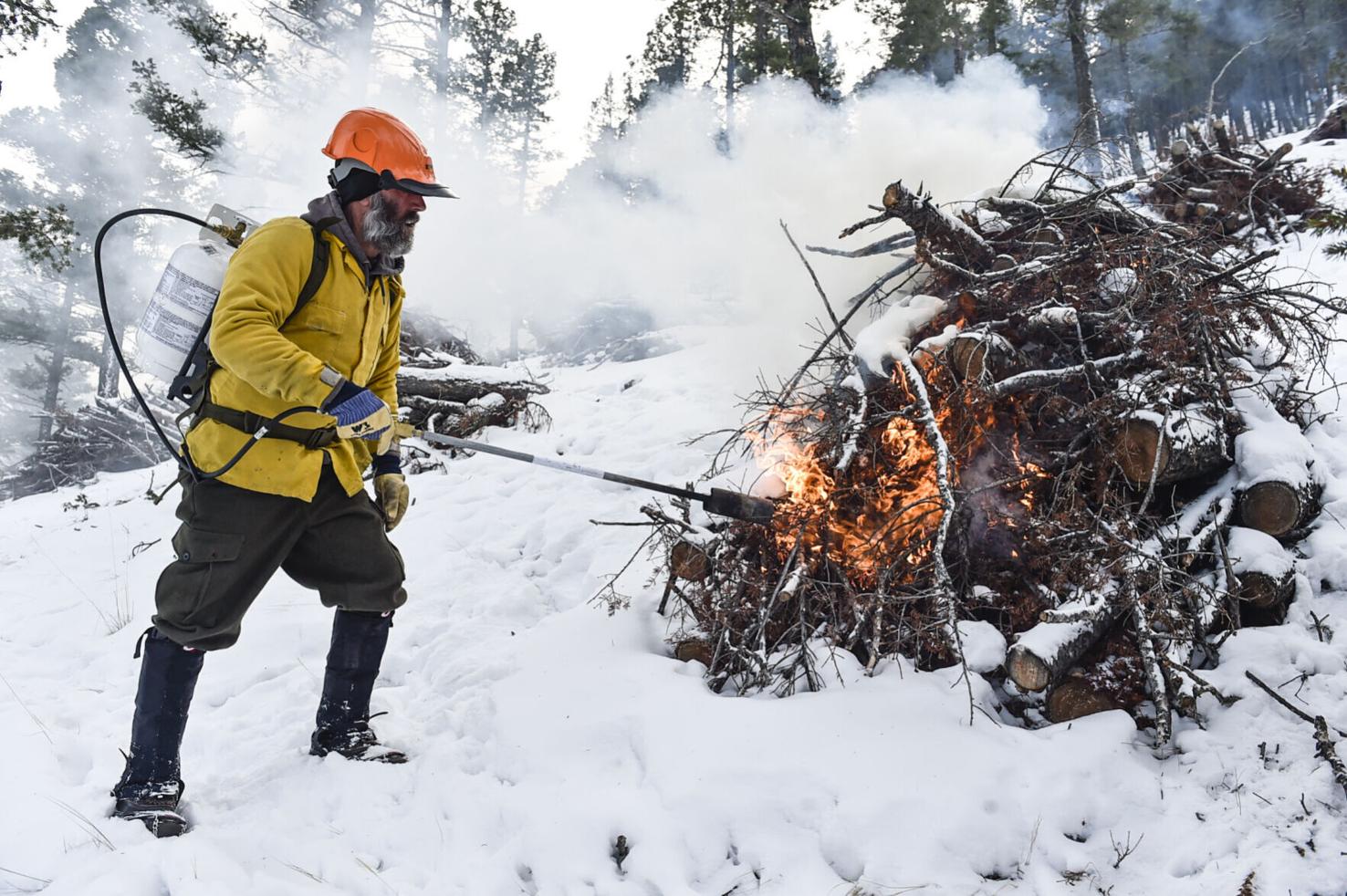 Slash pile burning continues Tuesday on Mount Ascension