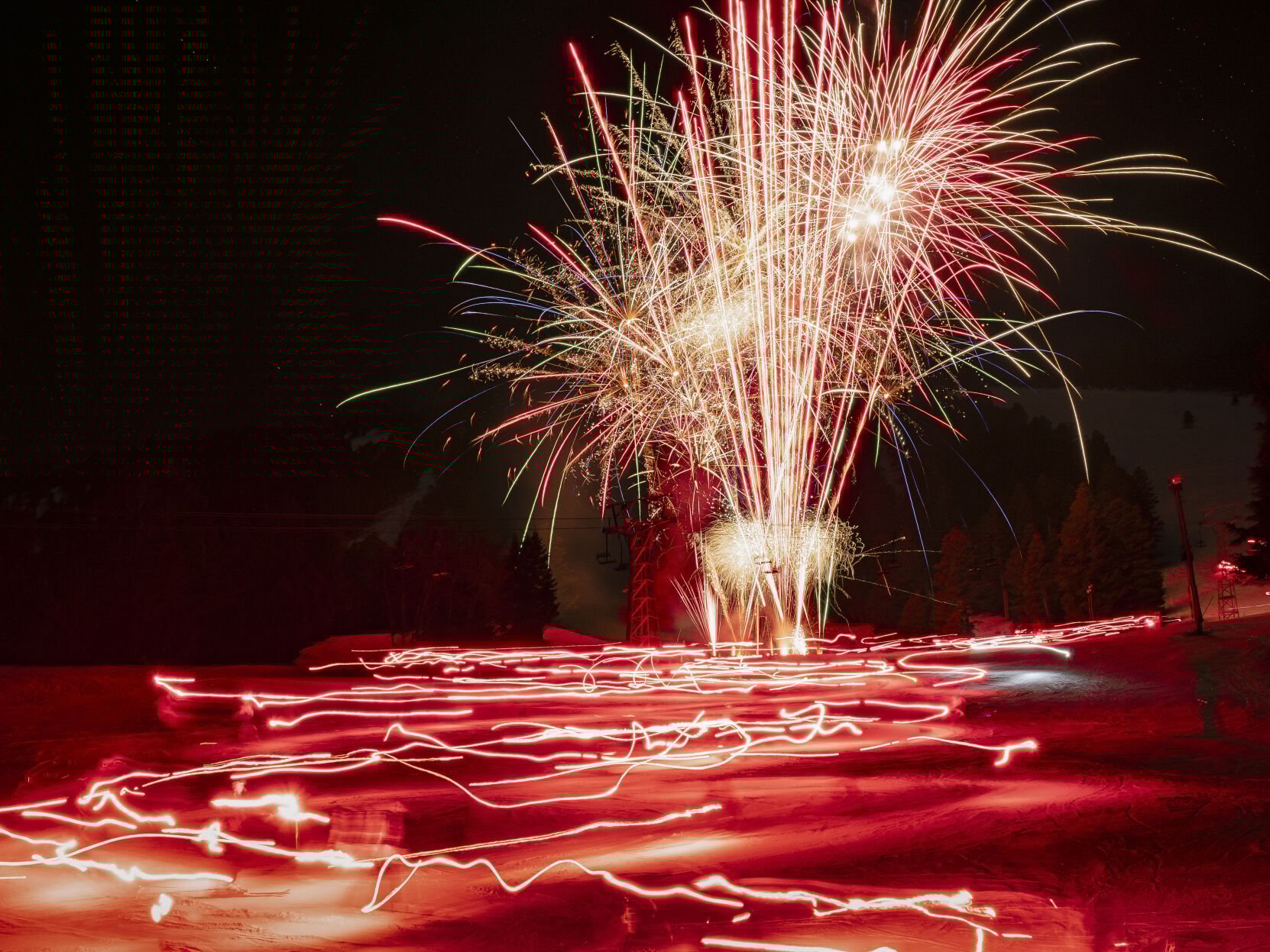 Great Divide Ski Area torchlight parade