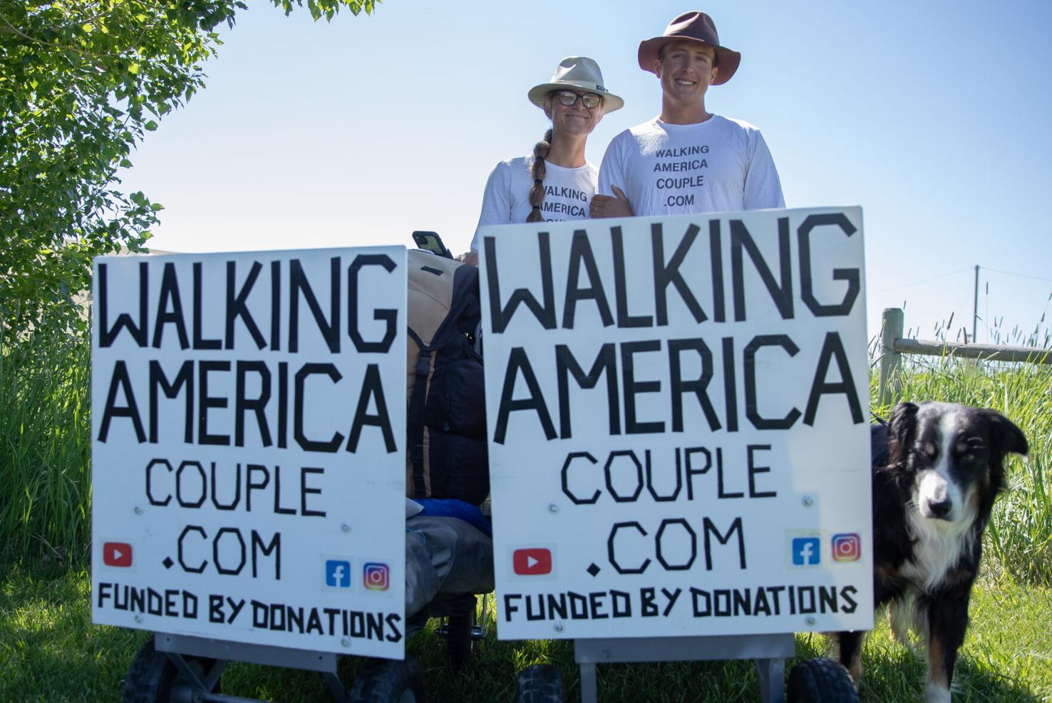 Walking America Couple spreads good will