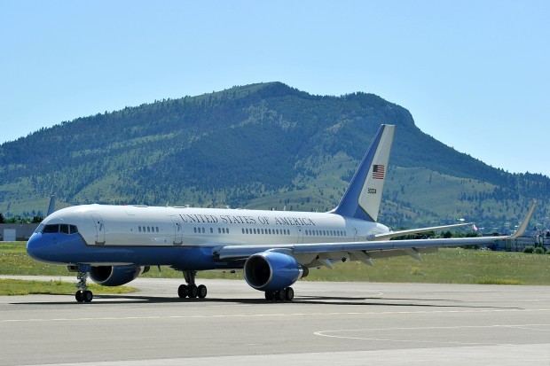 Air Force Two lands in Helena