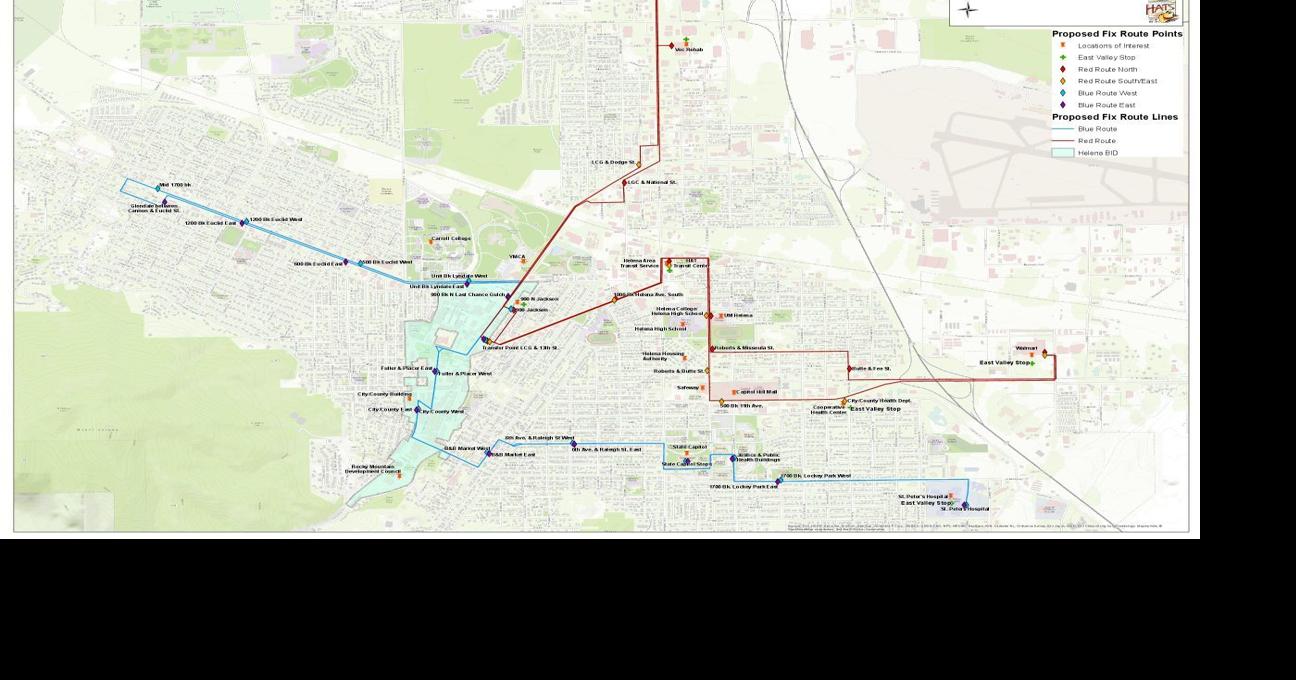Map of proposed bus routes