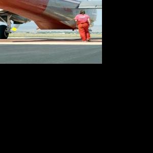 Slurry bombers stage at airport