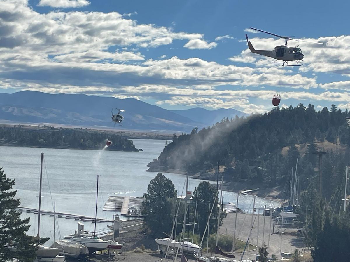 French Bar fire burning northeast of Helena near Canyon Ferry