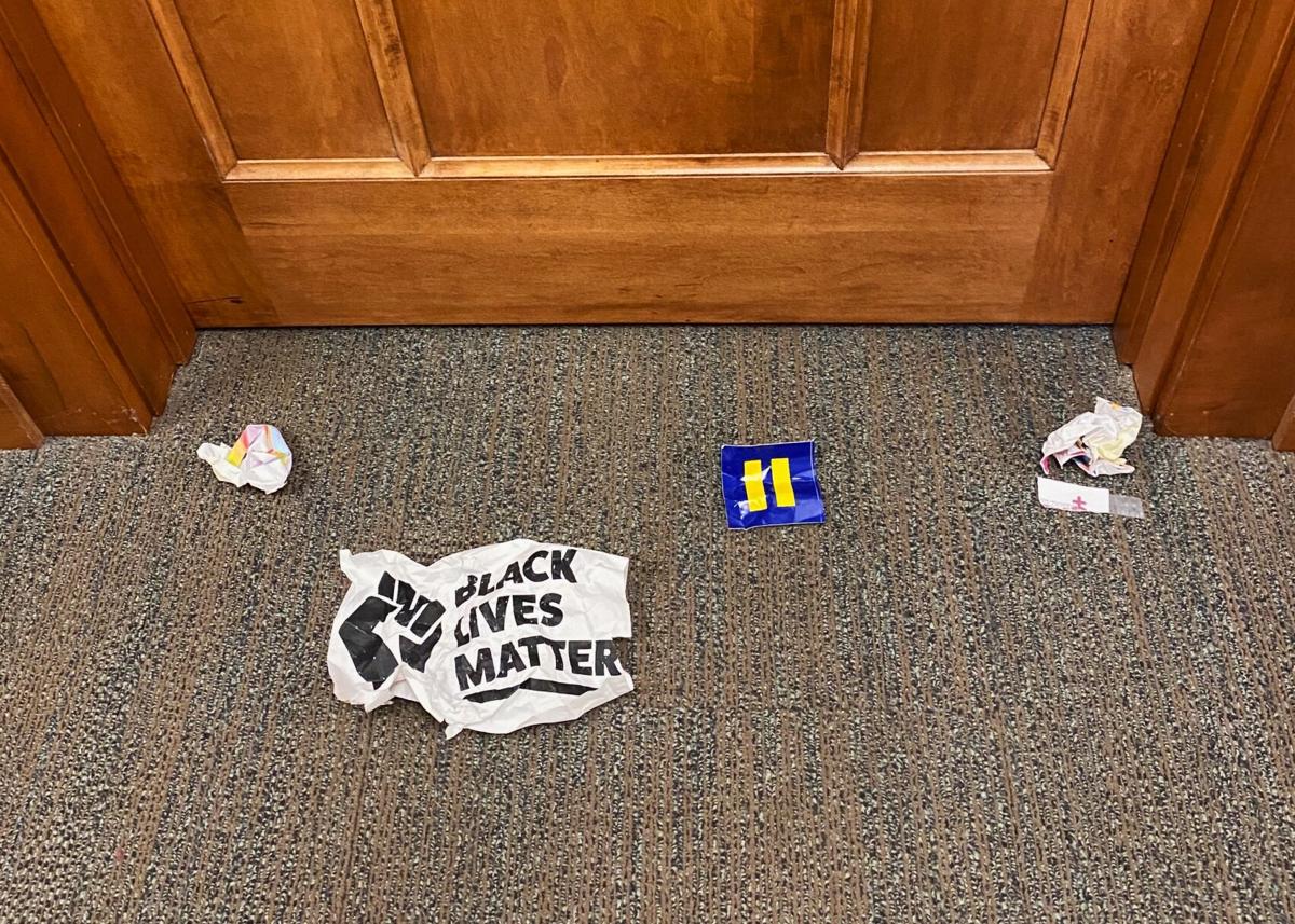 'Two more go up in its place': Posters supporting marginalized groups ...