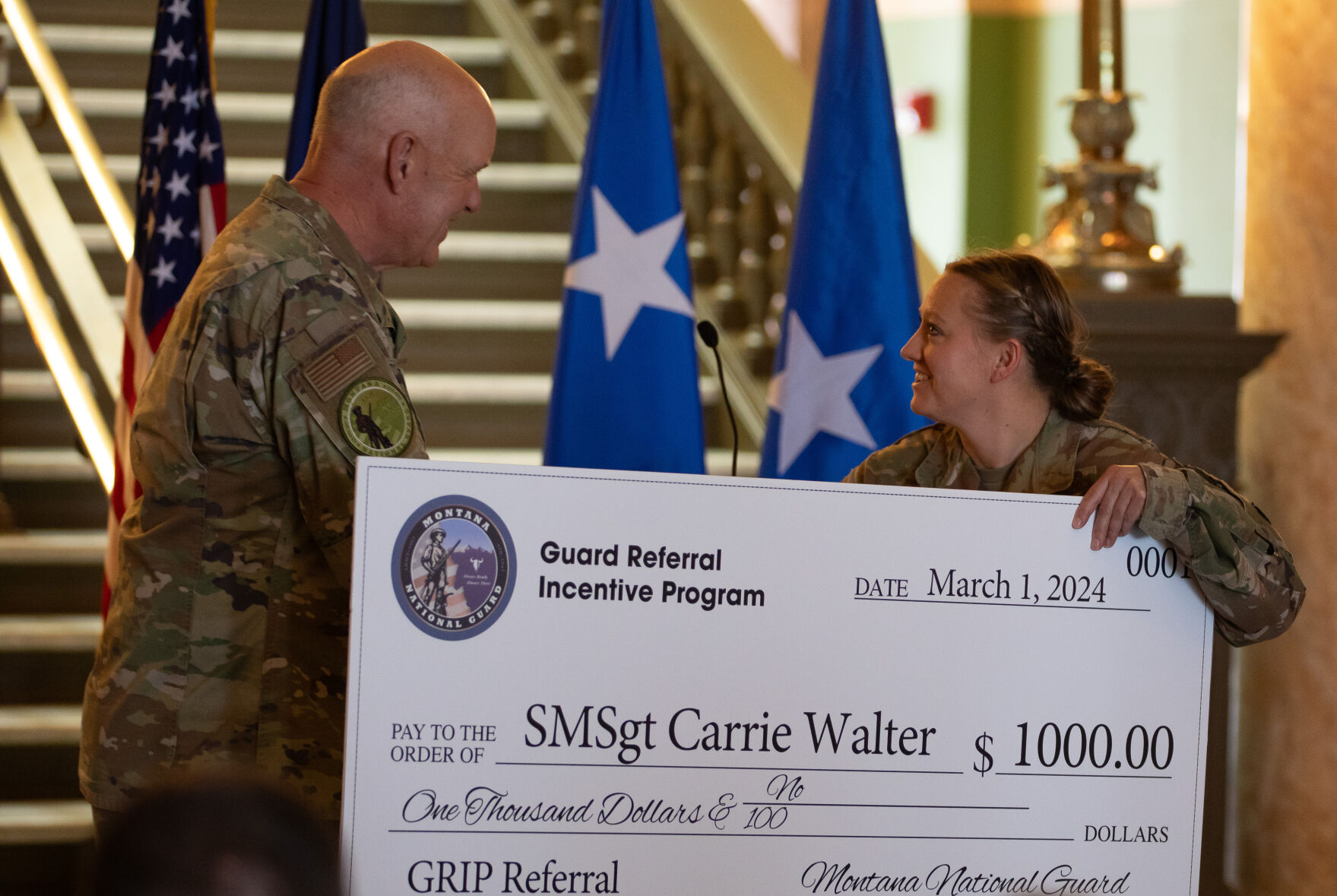 National Guard recognizes referral incentive's 1st recipient