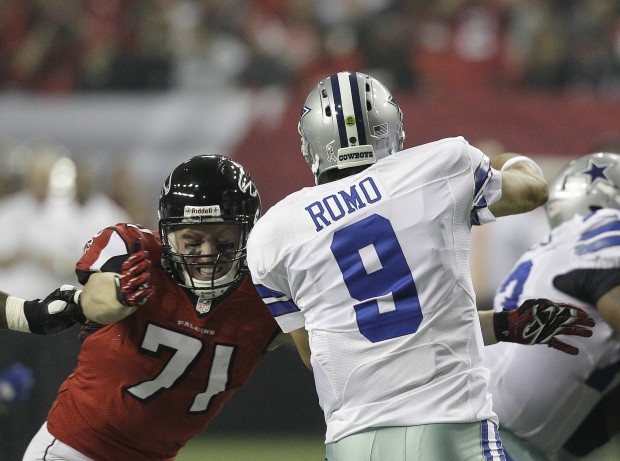 Former Griz Biermann steps up as starting DE for Falcons