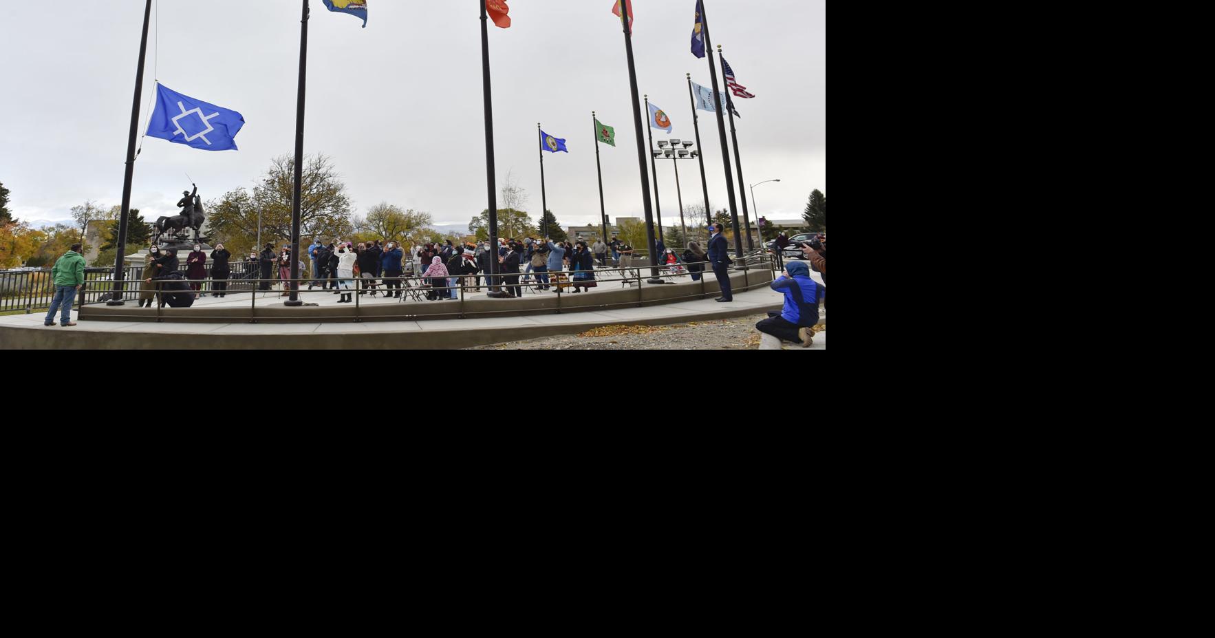 Photos: Tribal nation flags raised at newly constructed Tribal Flag Plaza