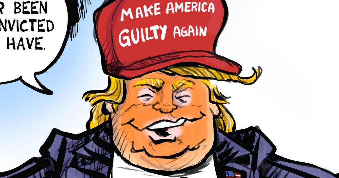 8 political cartoons judge Donald Trump's criminal conviction