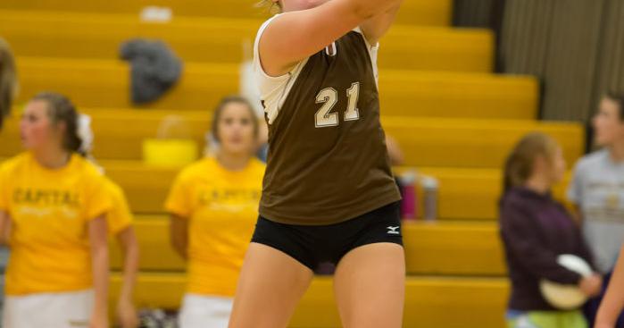 Capital volleyball's Mathis sets school digs record in win over Big Sky