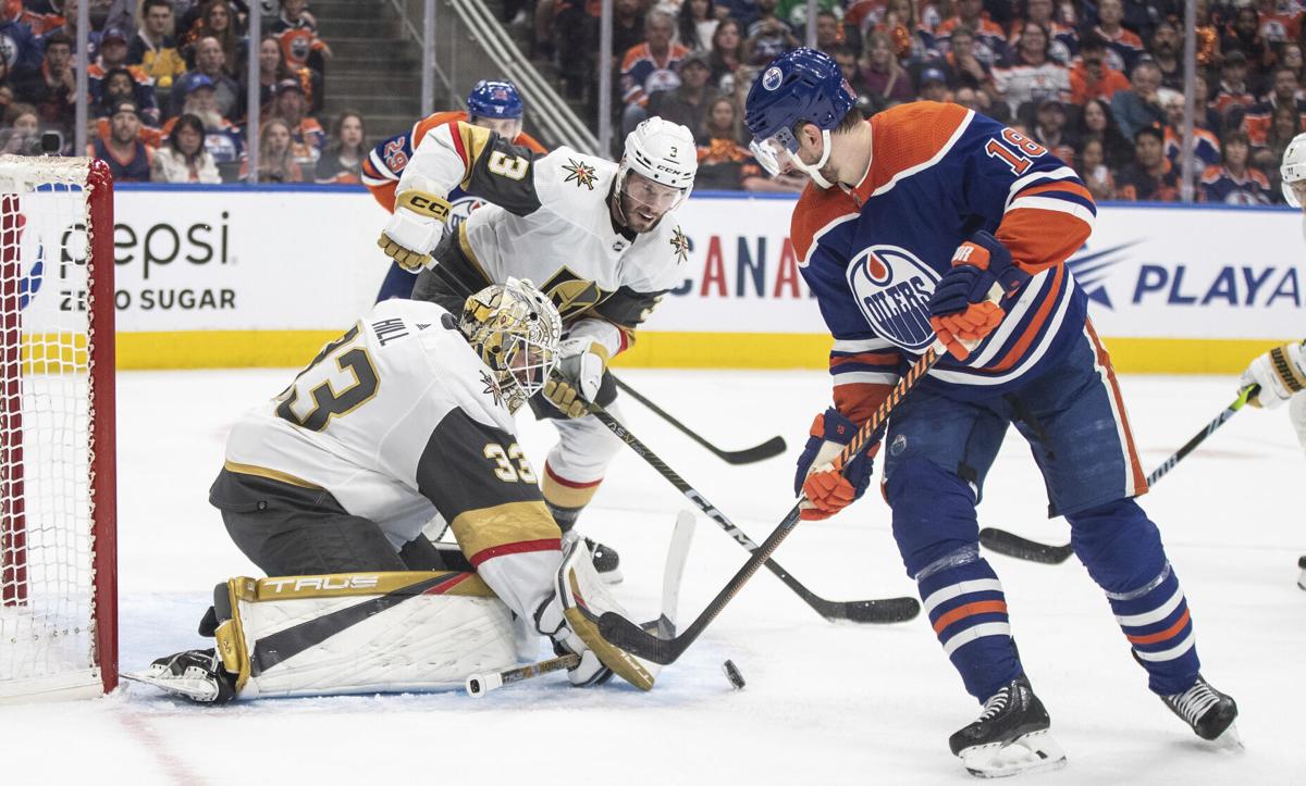 Marchessault's hat trick lifts Knights past Oilers and into West finals
