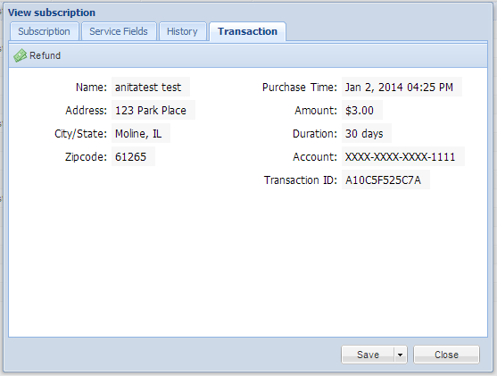 Subscription Workspace - View or Edit a Transaction | Subscription ...