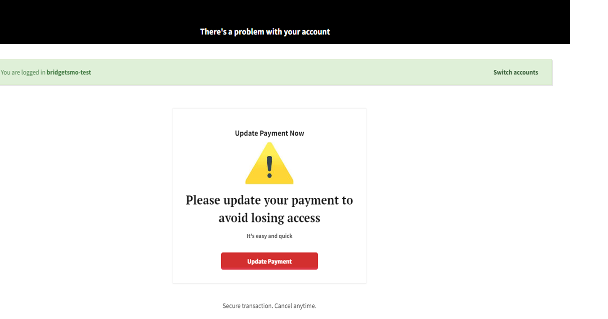 Setting up Payment Update Alerts | Access Control | help.bloxdigital.com