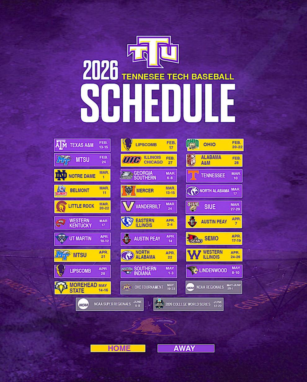 Tennessee Tech baseball releases 2026 schedule | Sports | herald ...