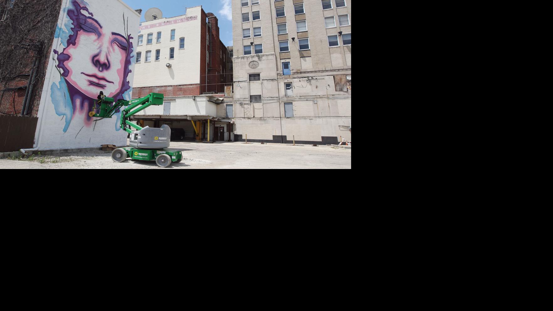 Downtown Decatur's newest mural emerges in watercolor pastels | Local ...