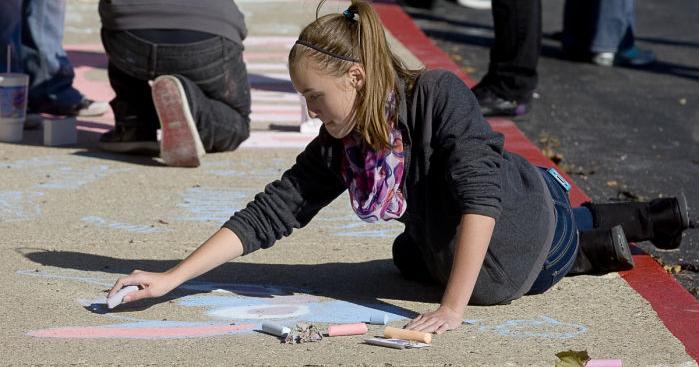 Mount Zion Chalk art nets $500 for animal shelter