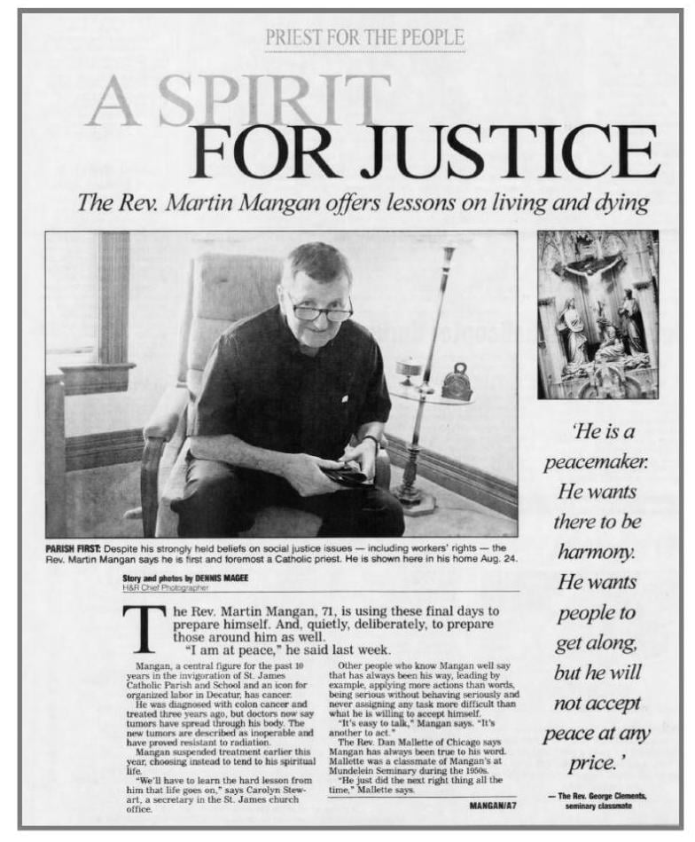 Archives: Remembering the Rev. Martin Mangan