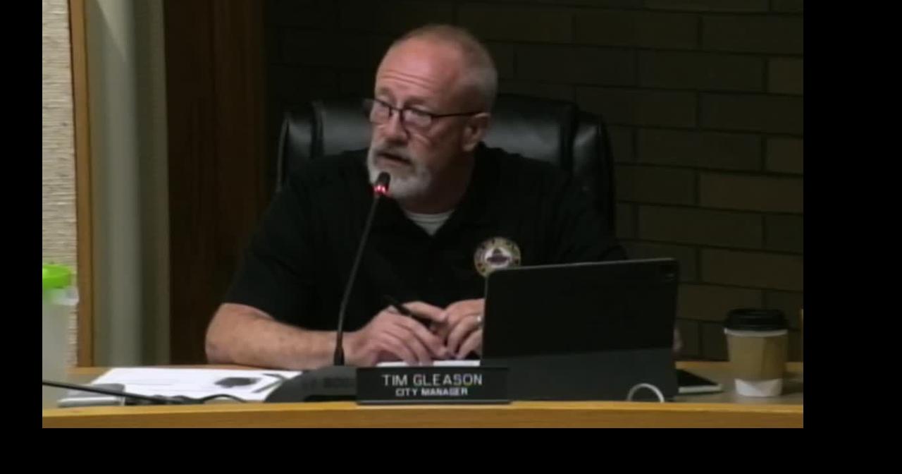 City Manager Tim Gleason speaks about improvements to former Wee Folks ...