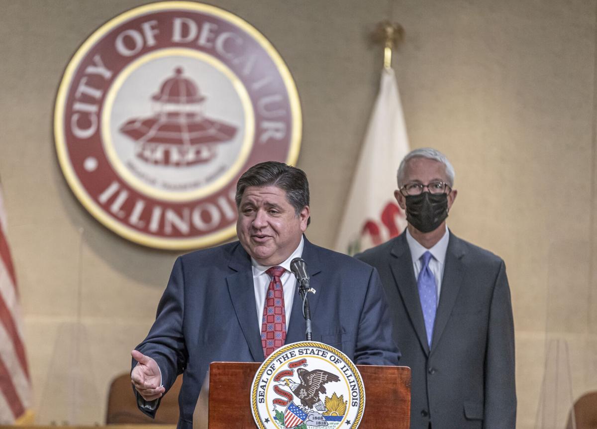 In Decatur, Pritzker says property tax relief, tax breaks will help ...