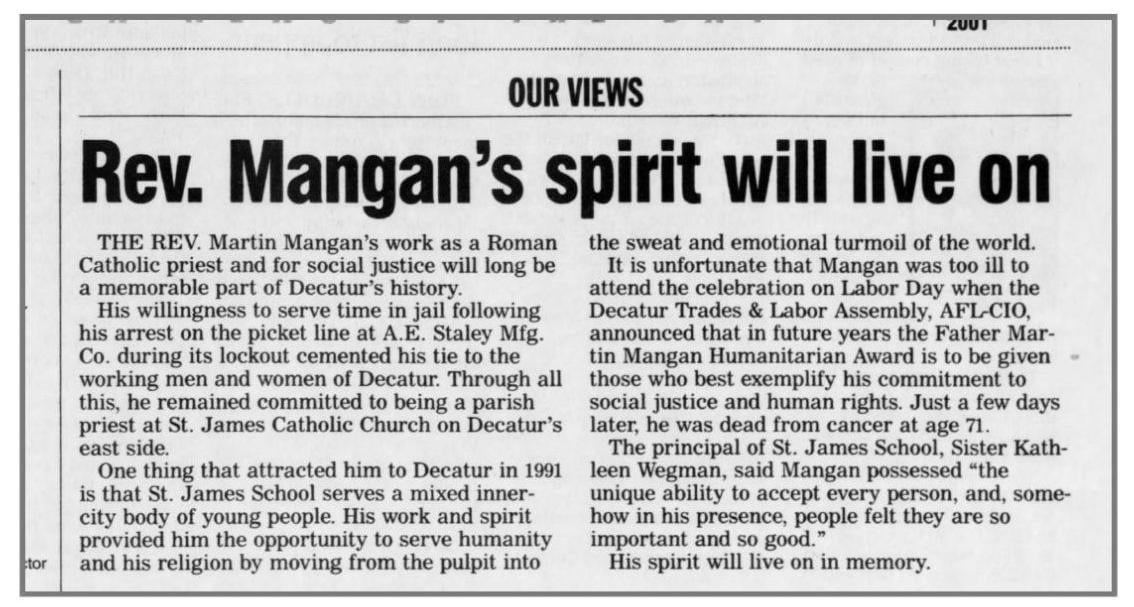 Archives: Remembering the Rev. Martin Mangan