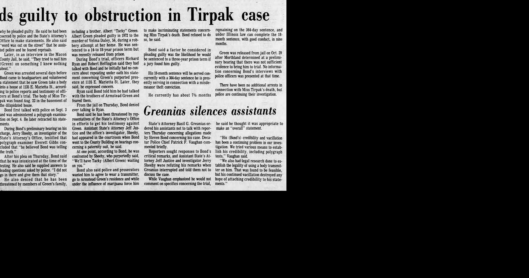 From the archives: The case of Mary Anne Tirpak