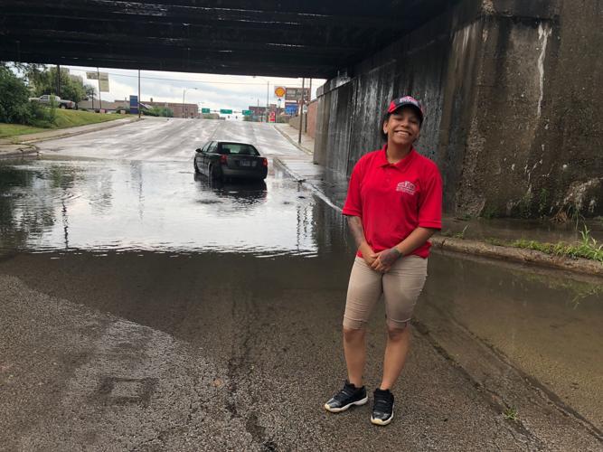 Intense rain floods North Main underpass; traffic diverted