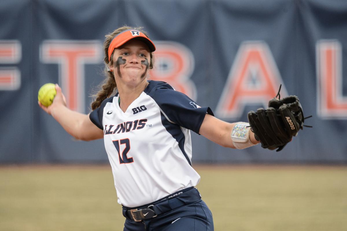 Arcola graduate Taylor Edwards survives a scare for Illinois softball