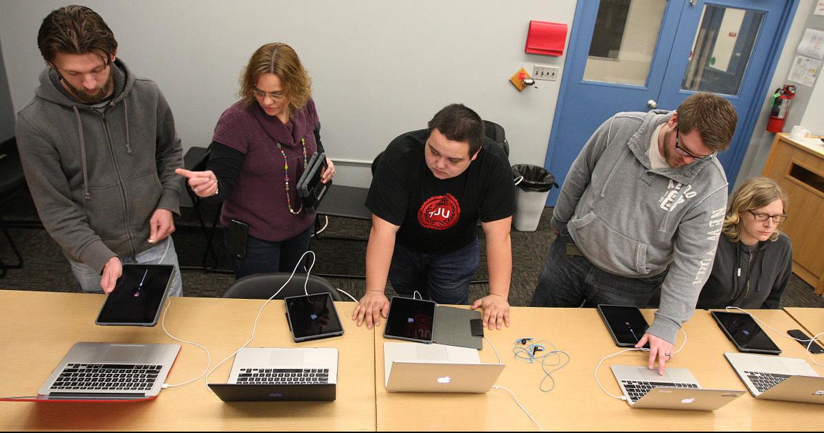 Schools technology team pounds the iPads