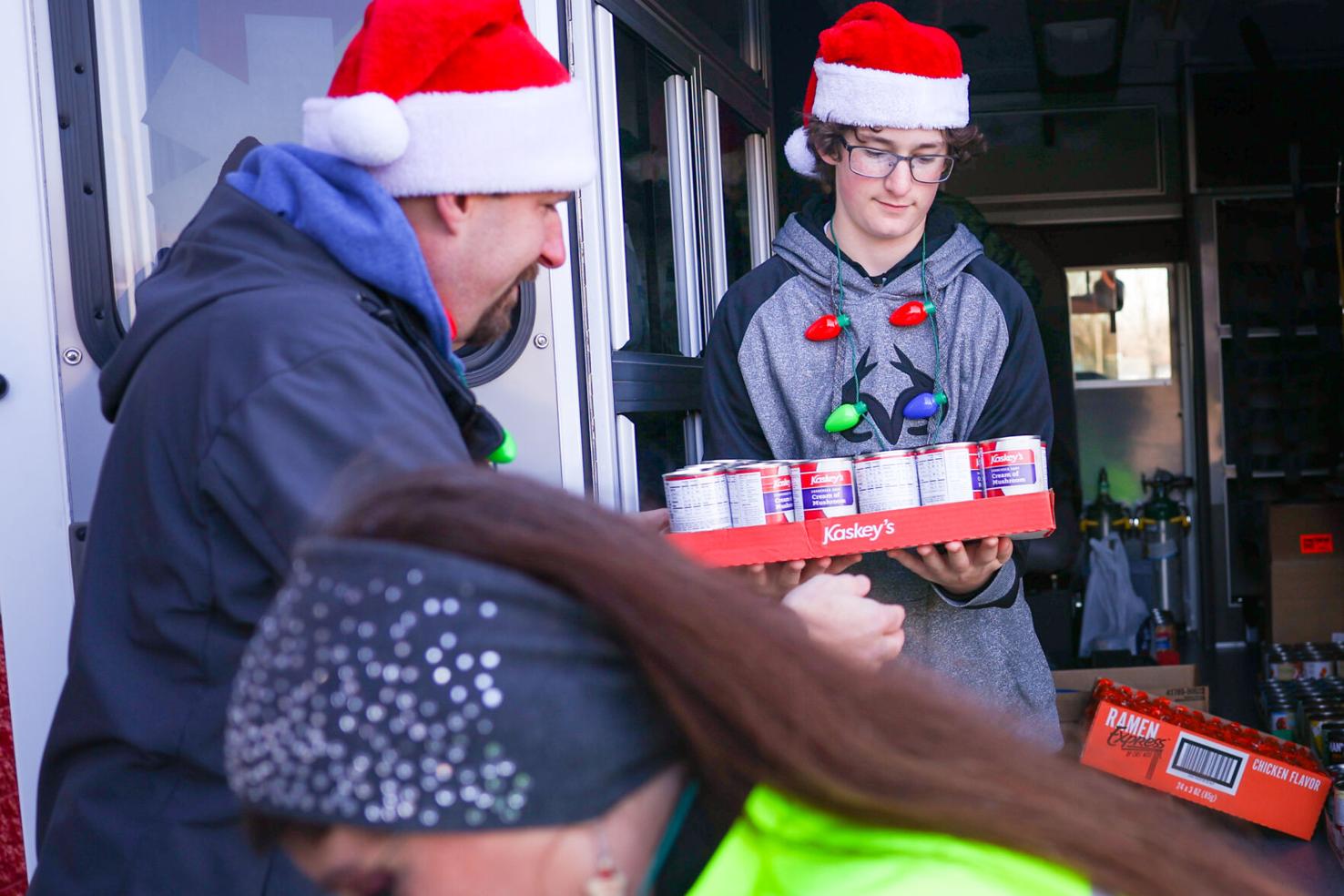 Abbott EMS ambulance makes special stop to fight hunger