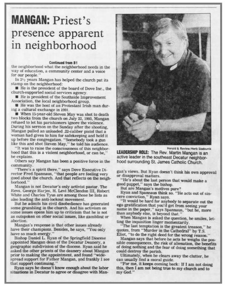 Archives: Remembering the Rev. Martin Mangan