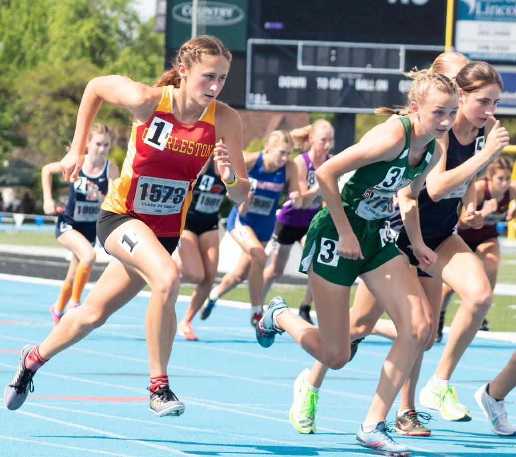 Lincoln's Becca Heitzig sets a new record in the 800 meters at the 2A ...