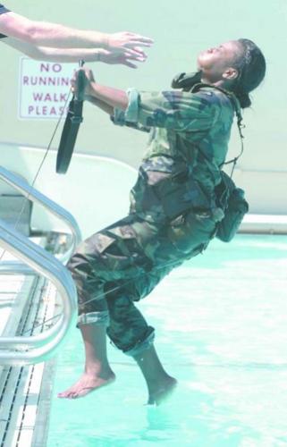 Eastern Illinois University ROTC cadets take plunge into pool as part ...