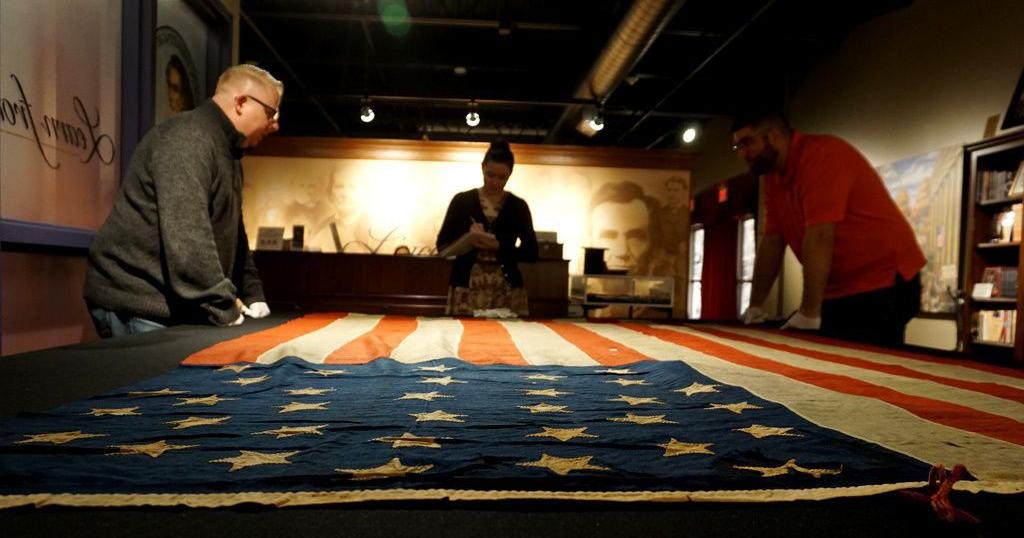 1860 flag touched by Abe restored for display at Lincoln College museum