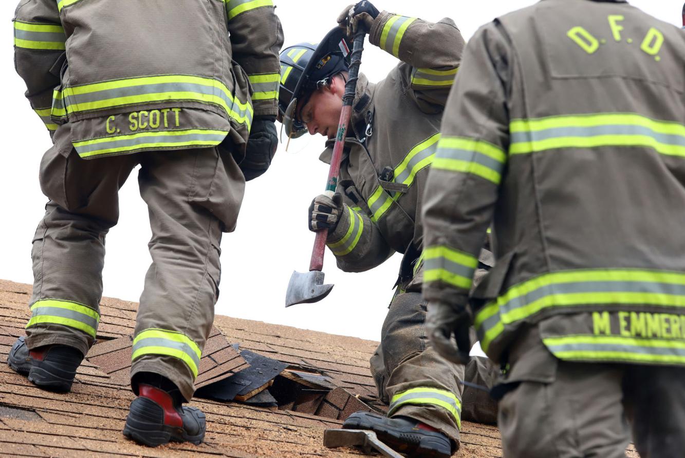 Fears residents trapped in blazing house