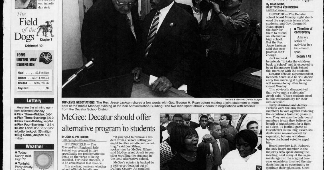 Gallery: Herald & Review archives about the Rev. Courtney Carson