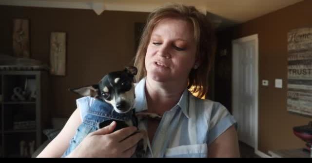 Rhonda Bray and her dog named Freya