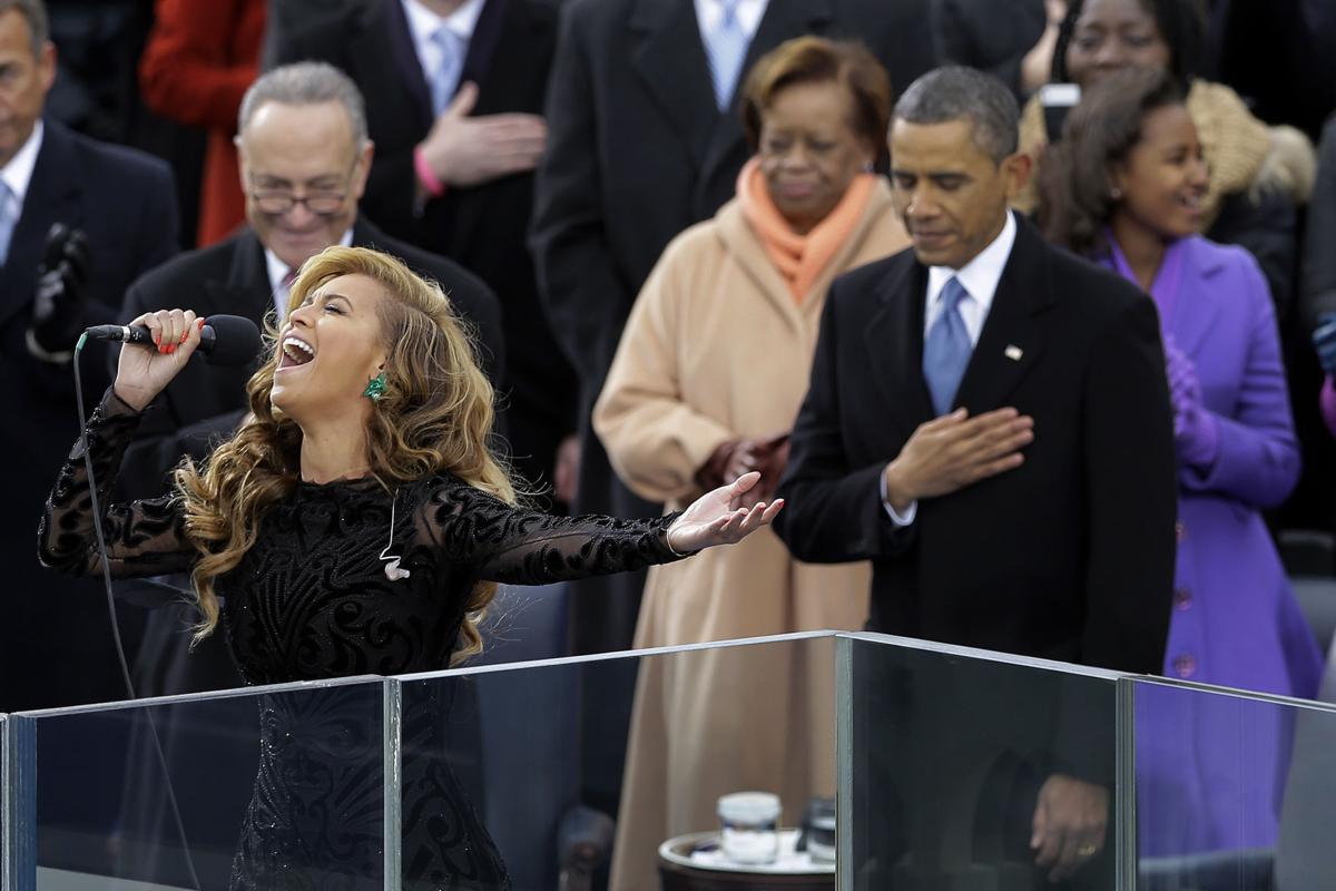 Who else sang the anthem at presidential inaugurations?